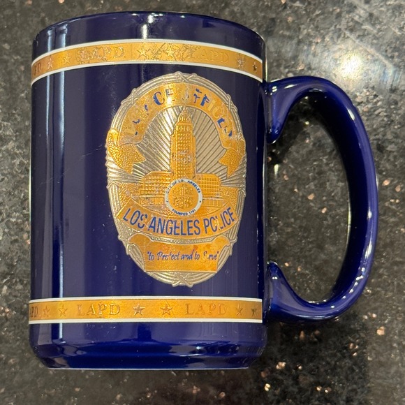 M Ware | Dining | Lapd Los Angeles Police Department Cobalt Blue Coffee ...